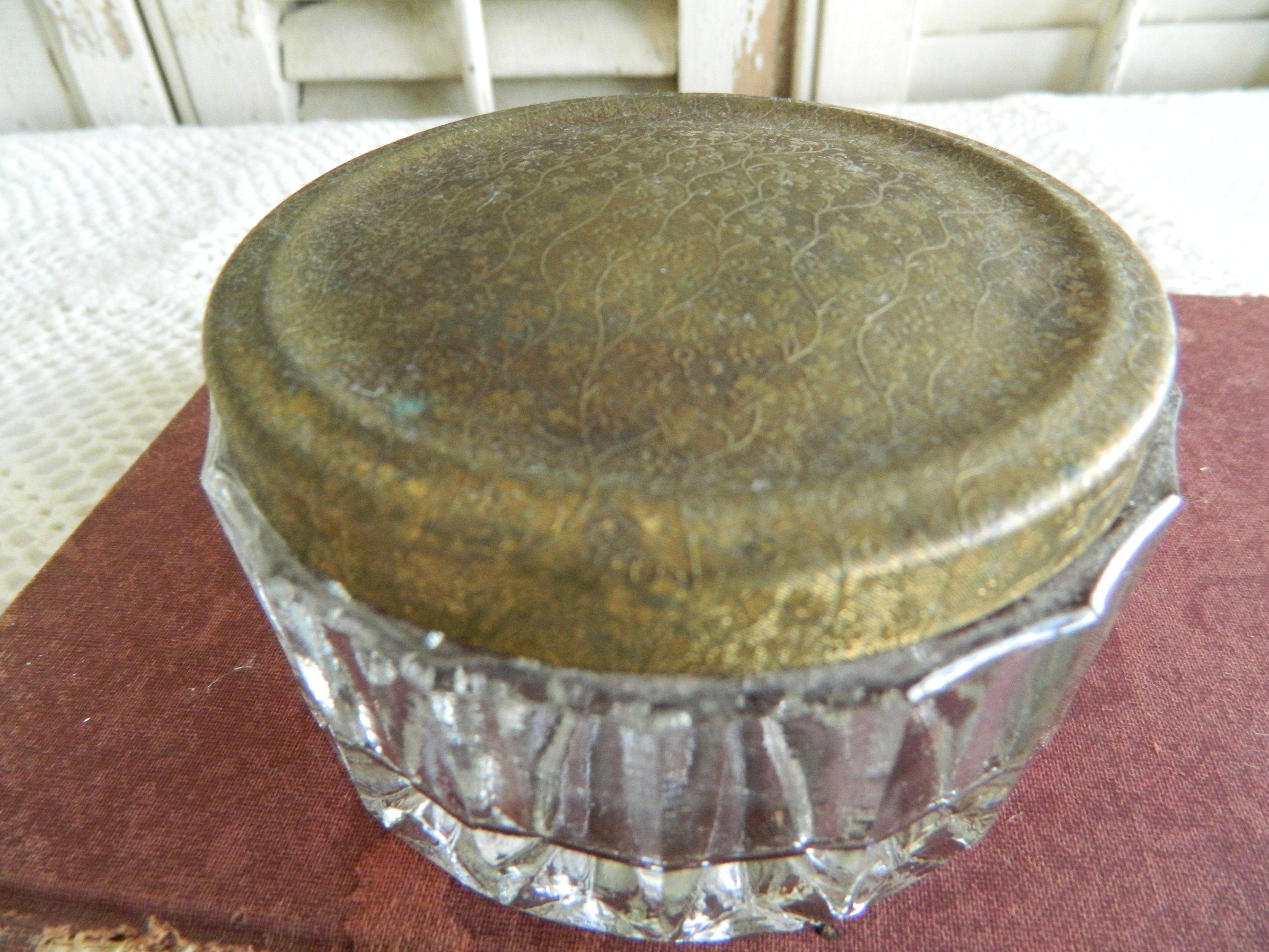 Vintage Powder Jar - Etsy