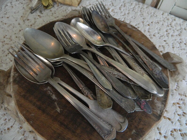 Antique and Vintage Mismatched Silverware/flatware - 21 Pieces - Etsy