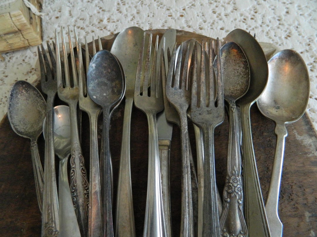 Antique and Vintage Mismatched Silverware/flatware - 21 Pieces - Etsy