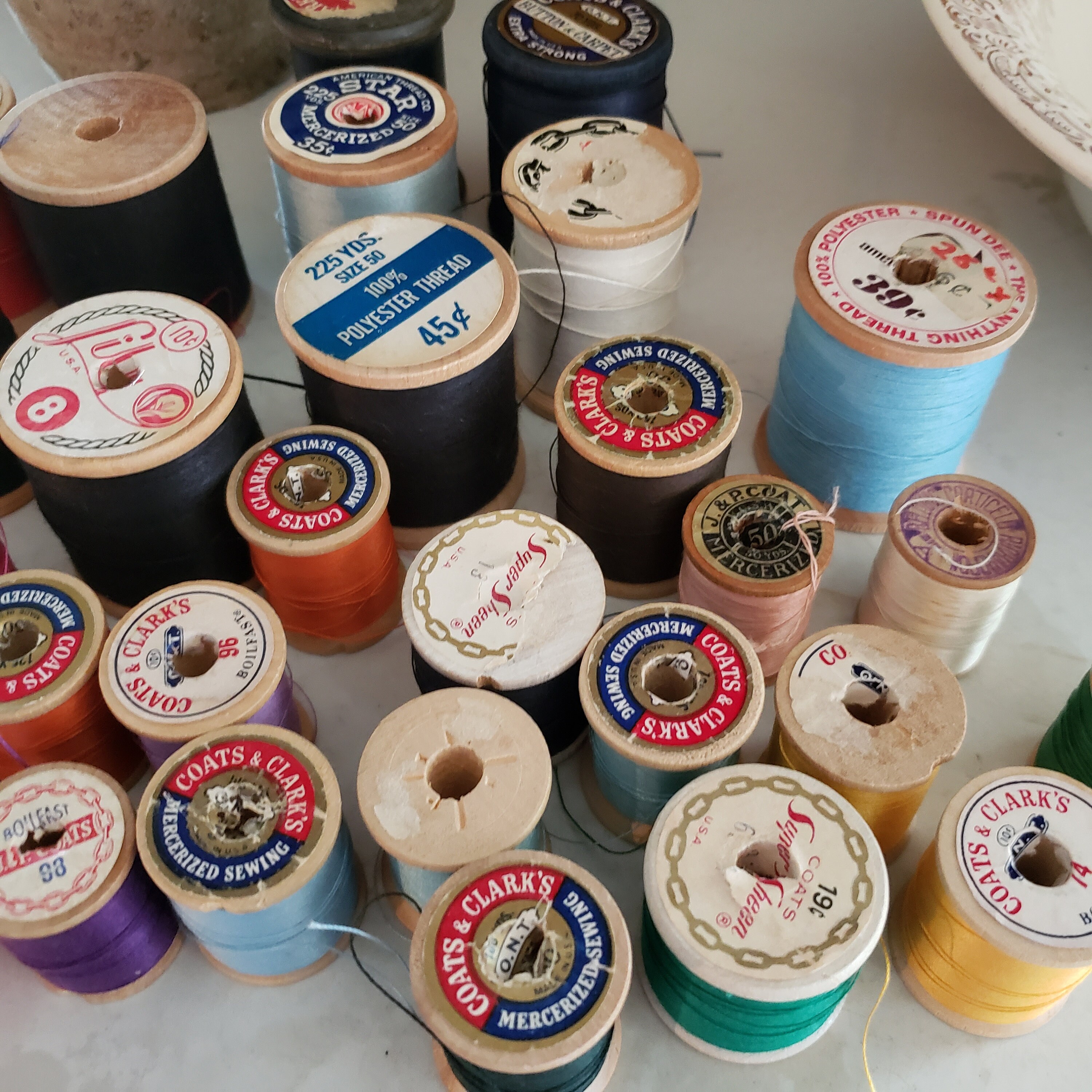 Buy Vintage Wooden Sewing Thread Spools Online in India - Etsy
