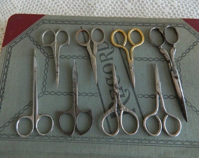 Vintage Embroidery/sewing Scissors Set of 8 - Etsy