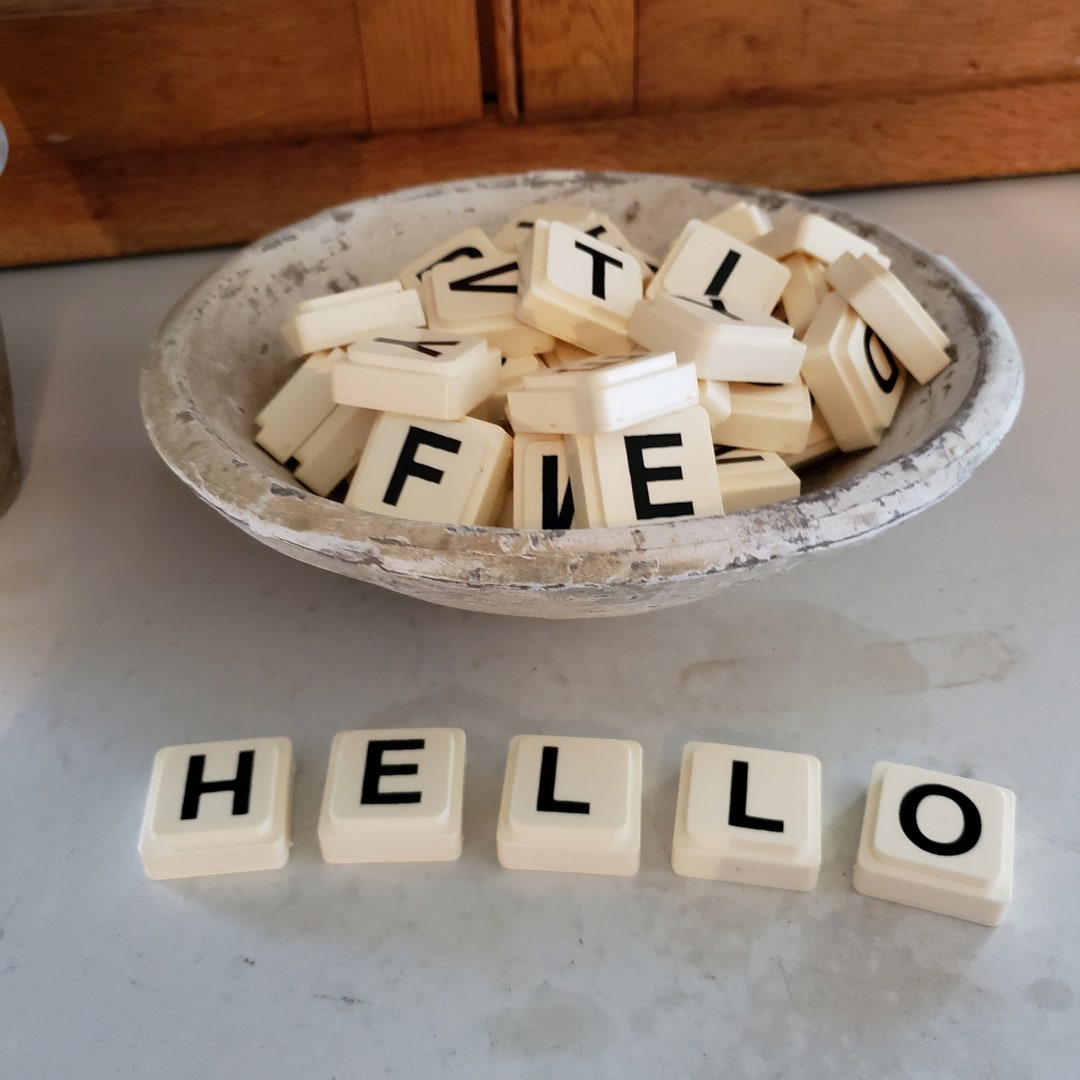 Vintage Game Letter Tiles - Etsy