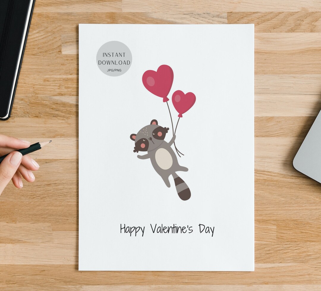 5x7 Card, Instant Download JPG/PNG, Print at Home Valentine's Day Card ...