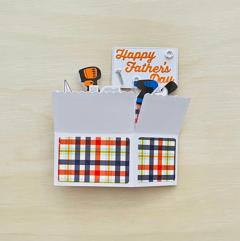 3D Box Pop up Father's Day Card Tool Theme Handy Dad - Etsy