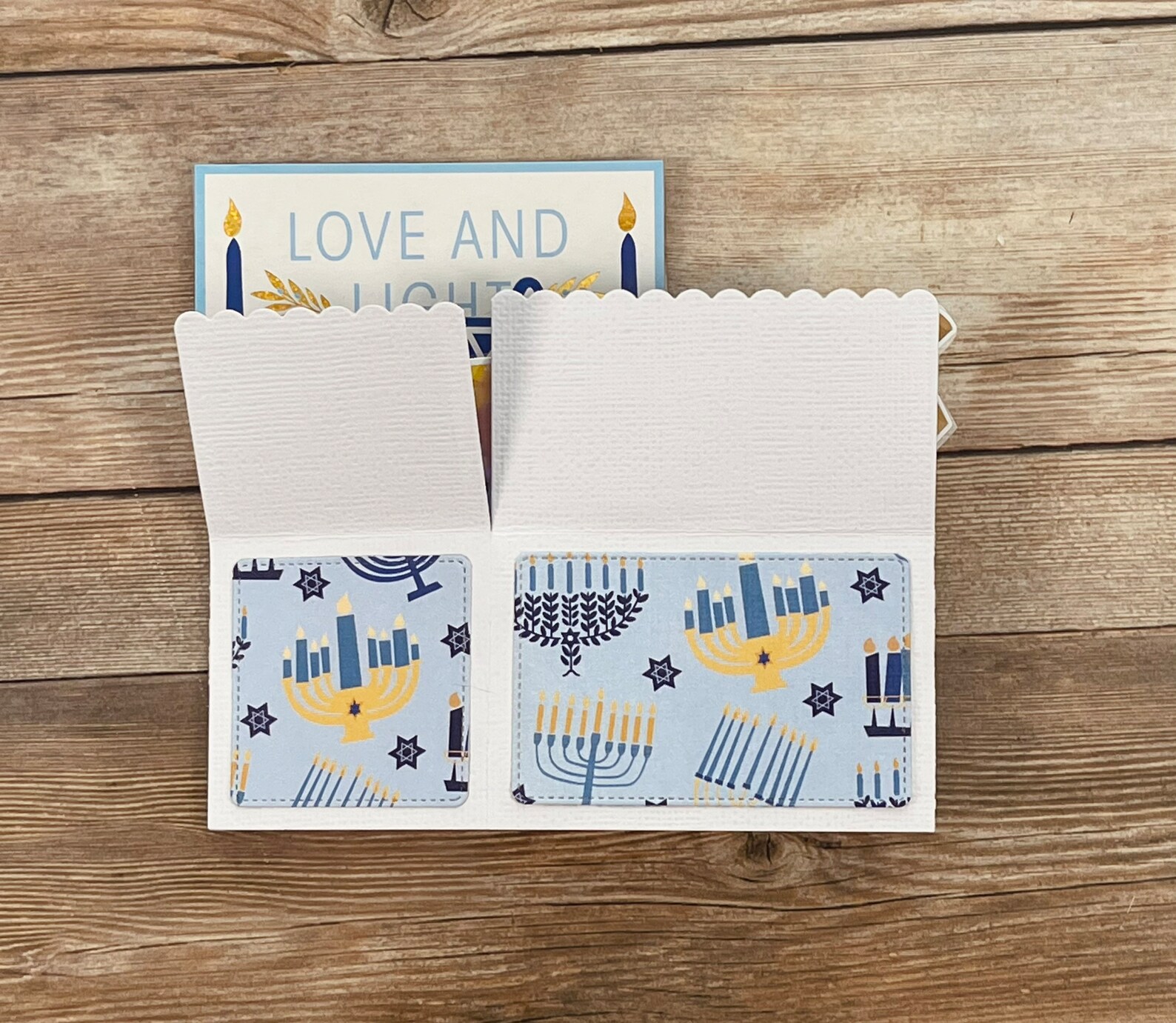 3D Box Pop Hanukkah Card Menorah Gelt Dreidel Gifts Blue - Etsy