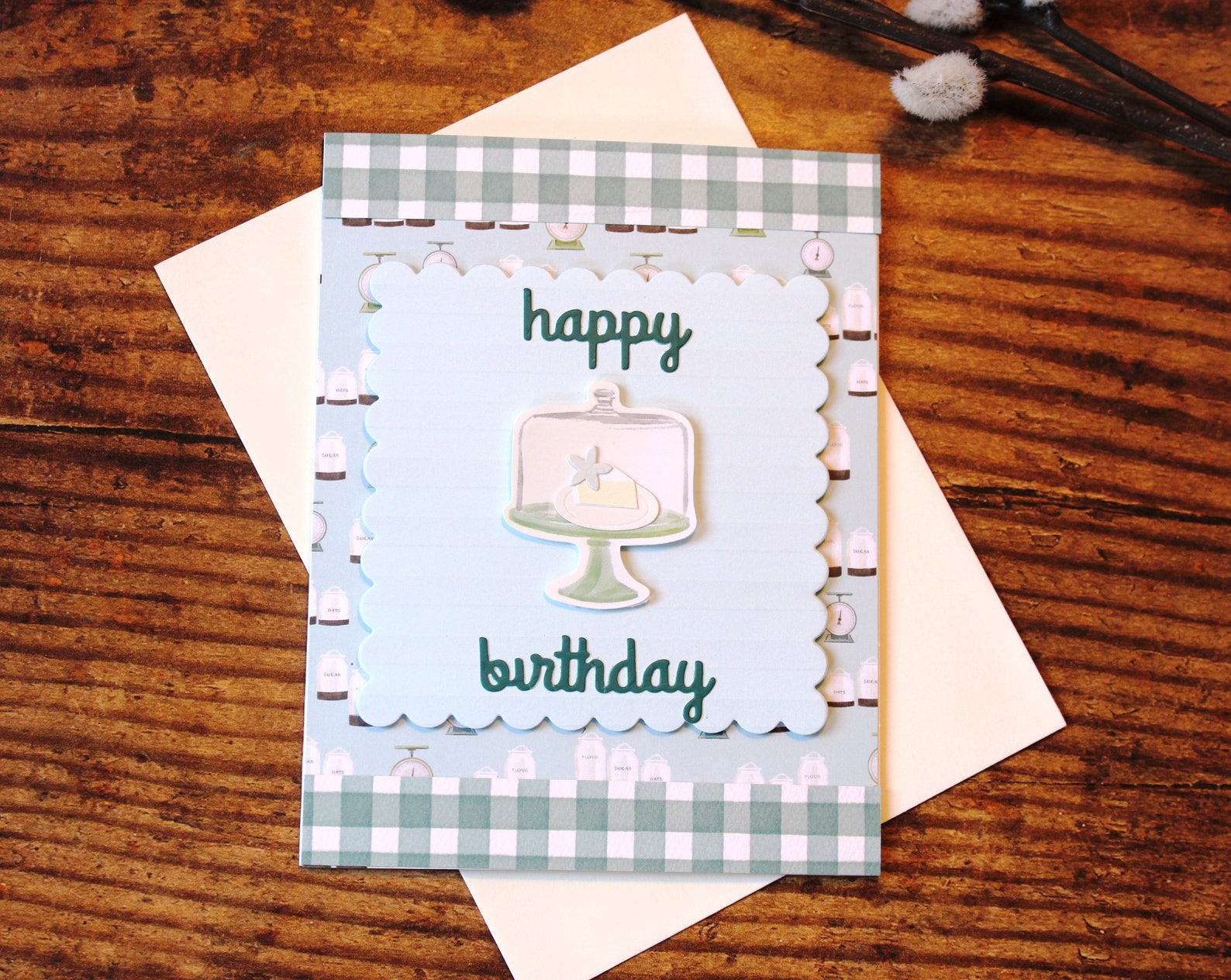 Birthday Card Baking Theme Happy Birthday Slice of Cake - Etsy