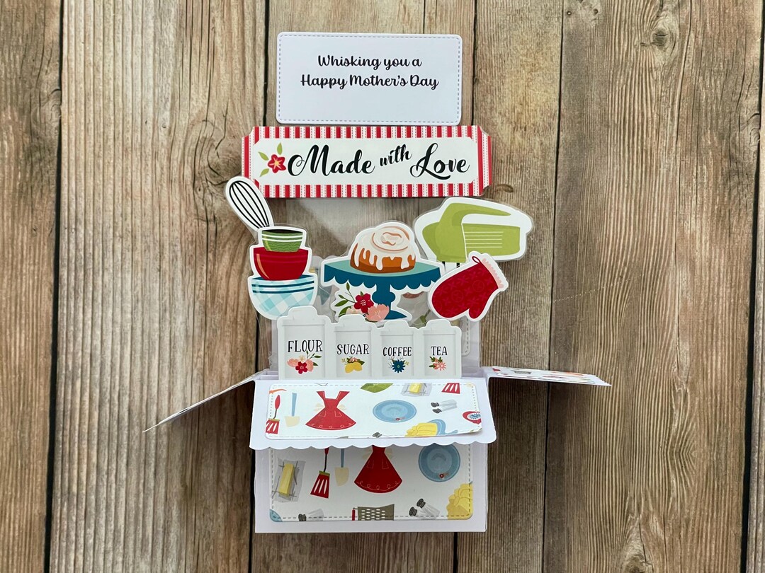 Mother’s Day 3D Pop-up Card | Baking Theme Box Card | Whisking You a ...