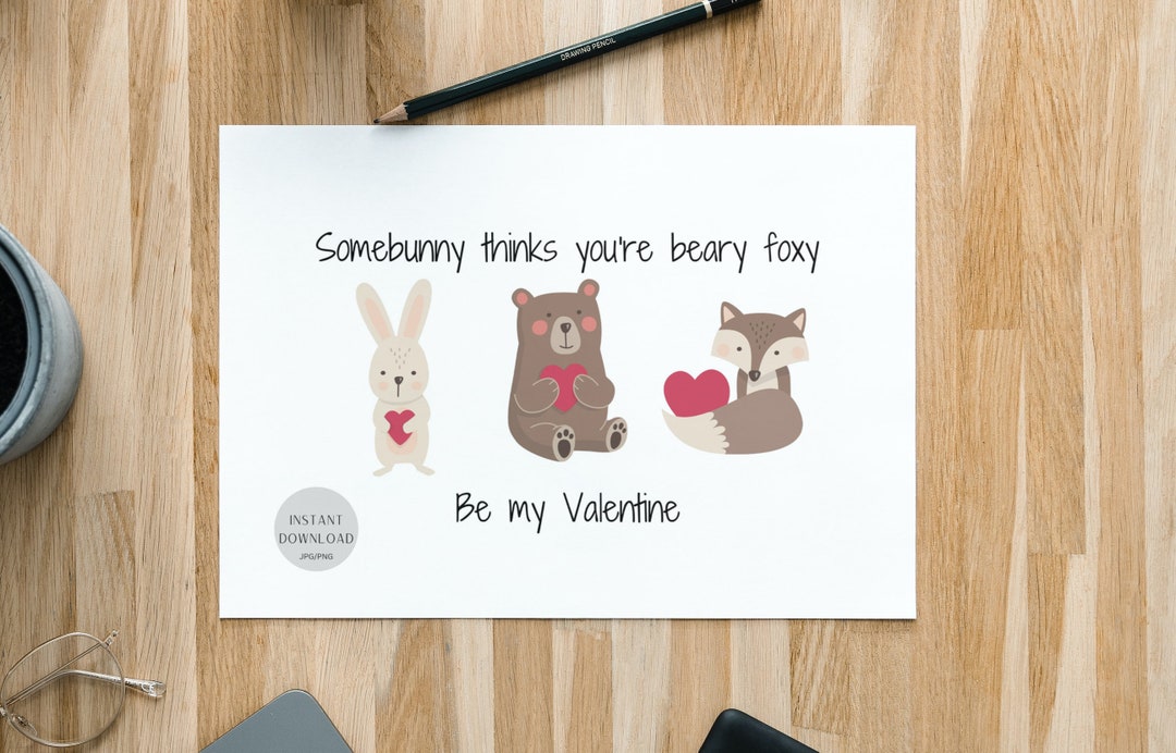 5x7 Card, Instant Download JPG/PNG, Print at Home Valentine's Day Card ...