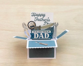 3D Pop up Father's Day Card Tool Box - Etsy
