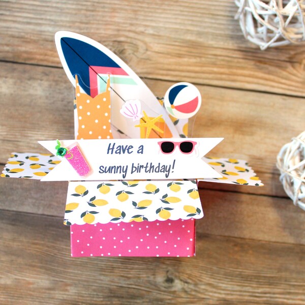 Swimming Pop up Card - Etsy
