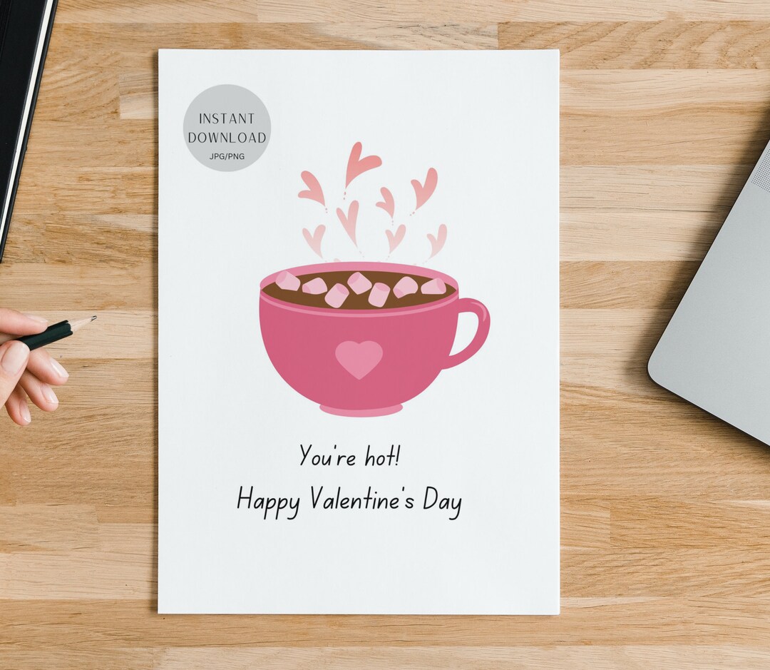 5x7 Card, Instant Download JPG/PNG, Print at Home Valentine's Day Card ...