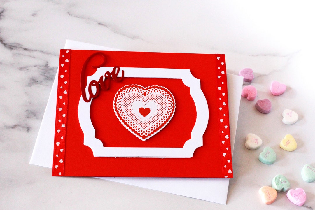 Valentine's Day Card, Red and White Hearts,love, Red Card, Unique, Free ...