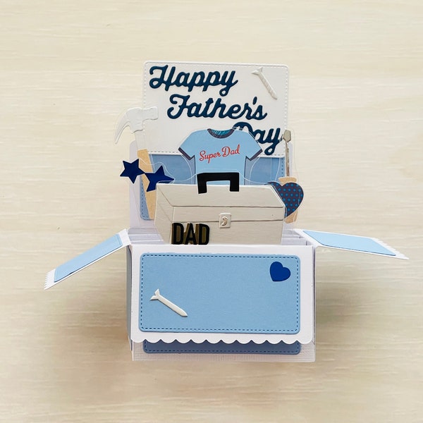Fathers Day 3d Pop up Card Svg - Etsy