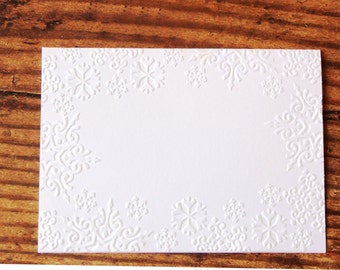 Blank Embossed Border Cards - Etsy