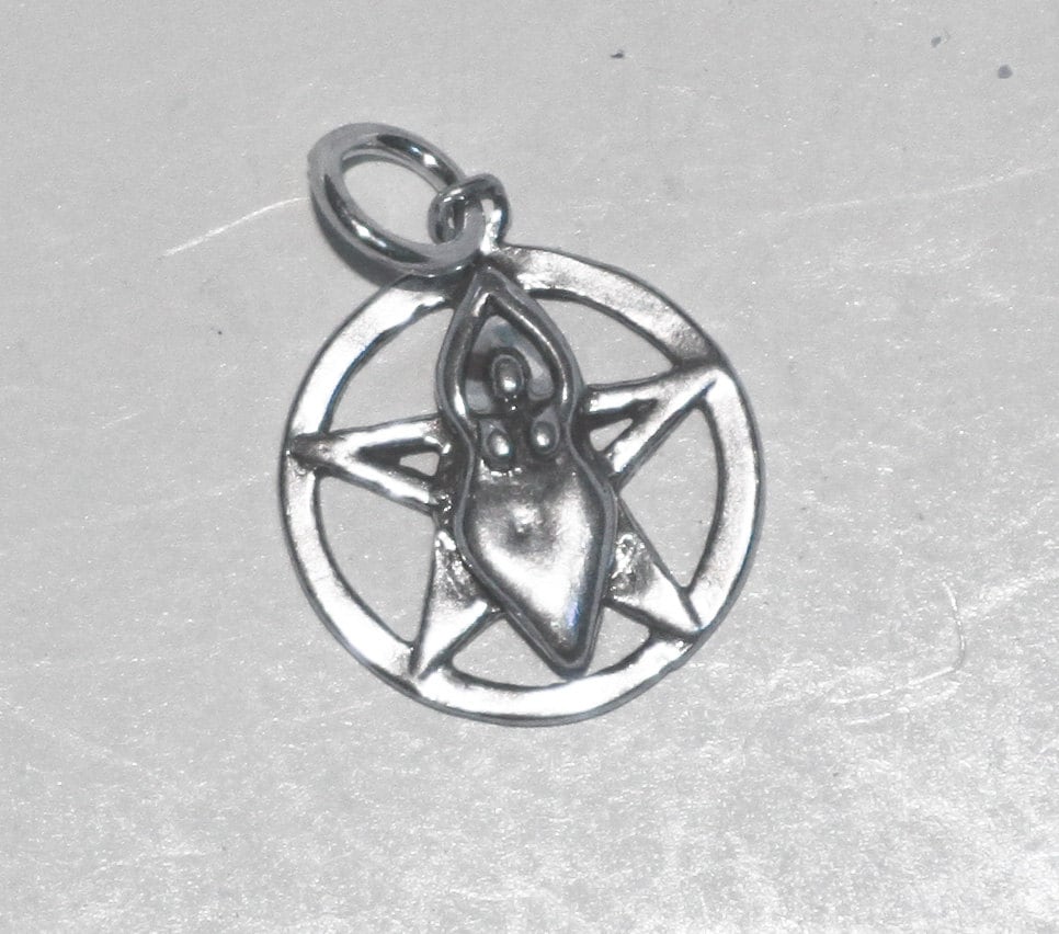 Moon Lunar Goddess Pentacle Pentagram Sterling Silver Wiccan | Etsy Canada