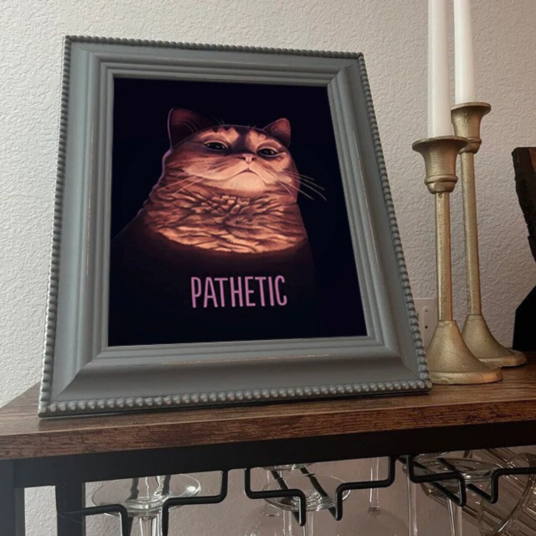 Pathetic Cat Meme Poster Cats Judge Everyone and Everything - Etsy