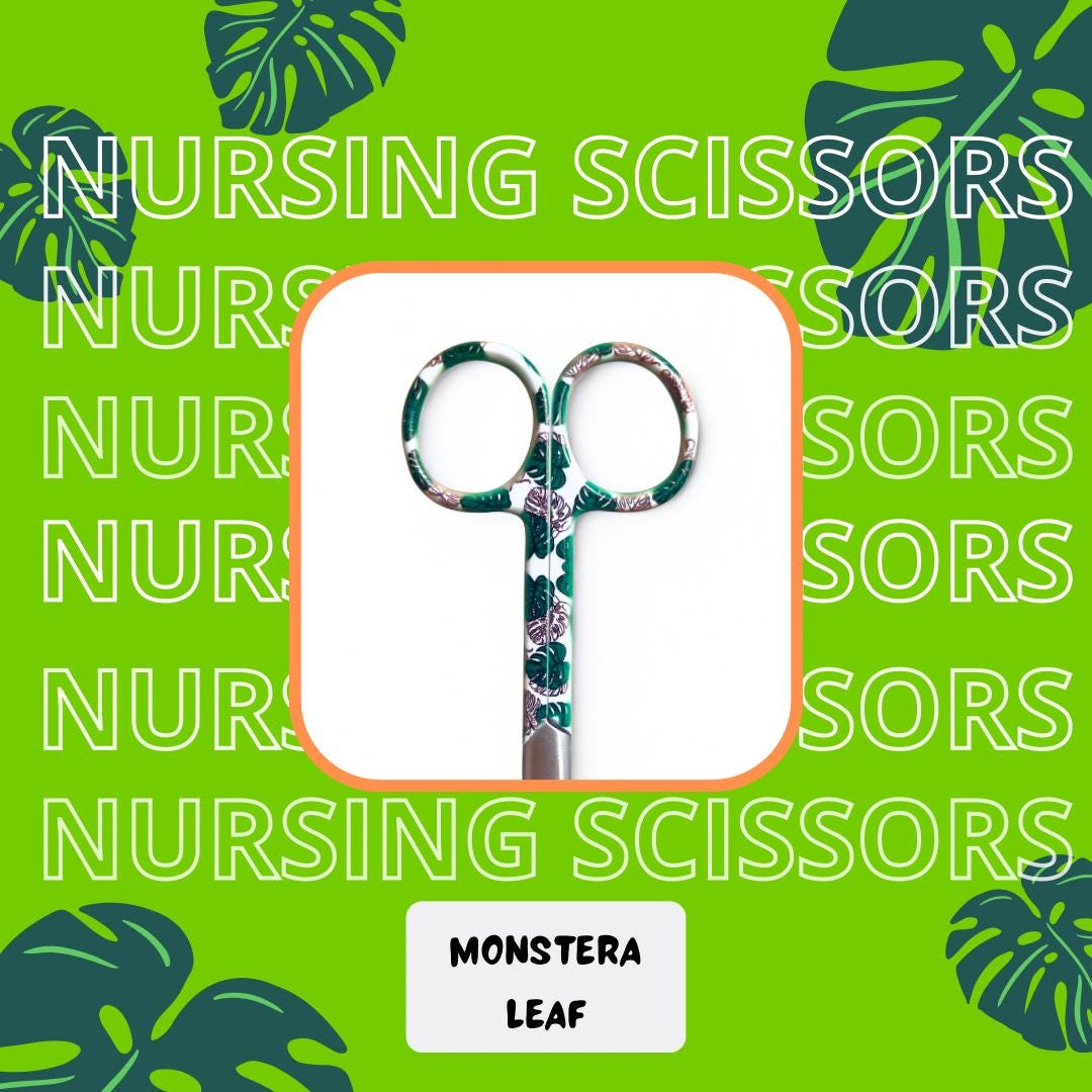 Monstera Plant Leaf | Nursing Scissors | Vet Nurse | Medical Bandage ...