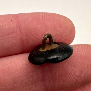 Antique Rare 1800s Deknatel Black Glass Picture Button Dec 28, 1880 ...