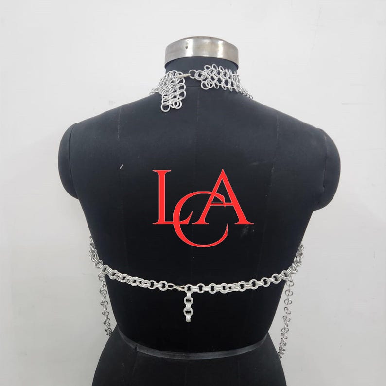 Aluminum Chainmail Bra Top Medieval Armor – Festival & Cosplay Wear ...