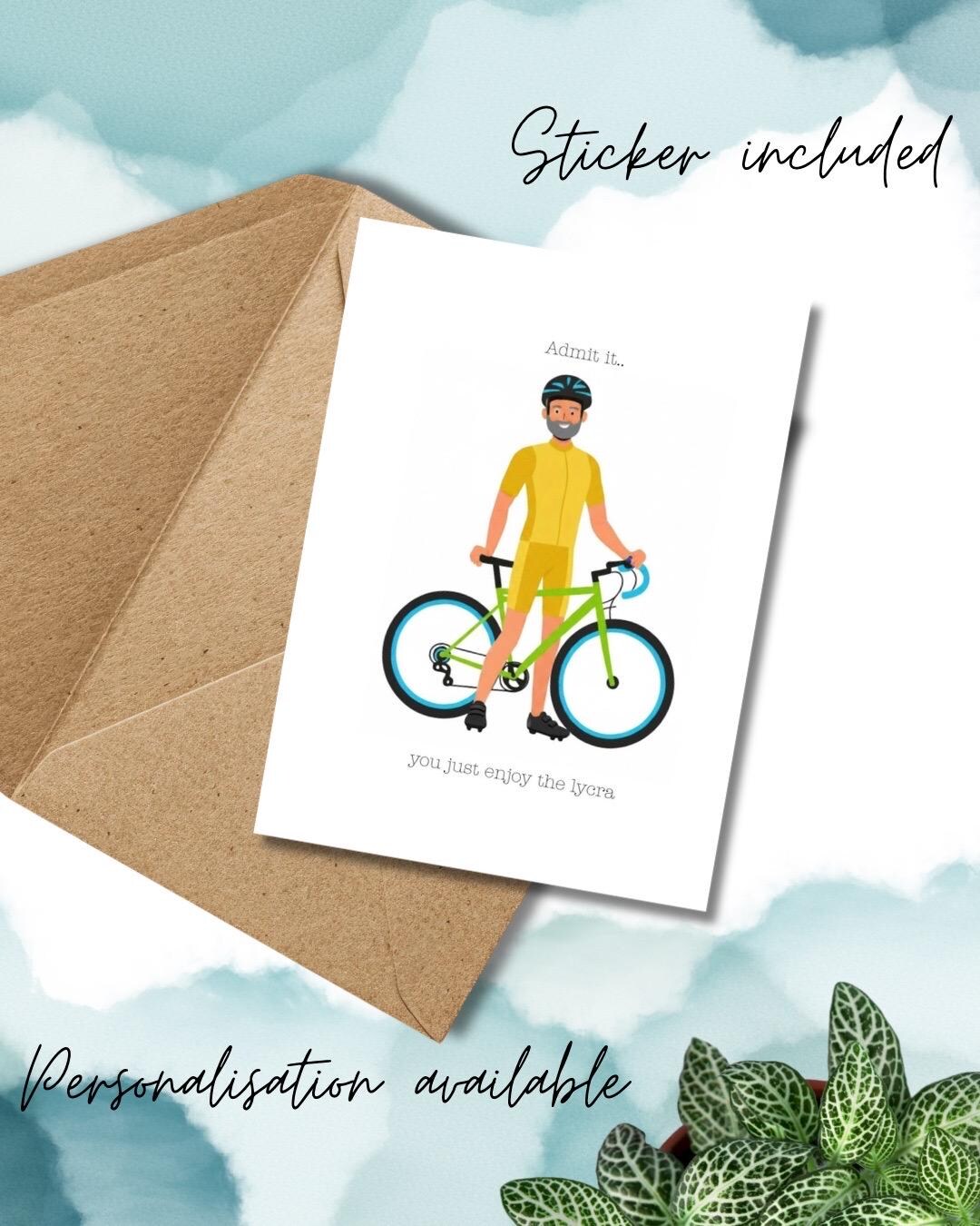 Happy Birthday Bike Cyclist Greeting Card - Etsy UK