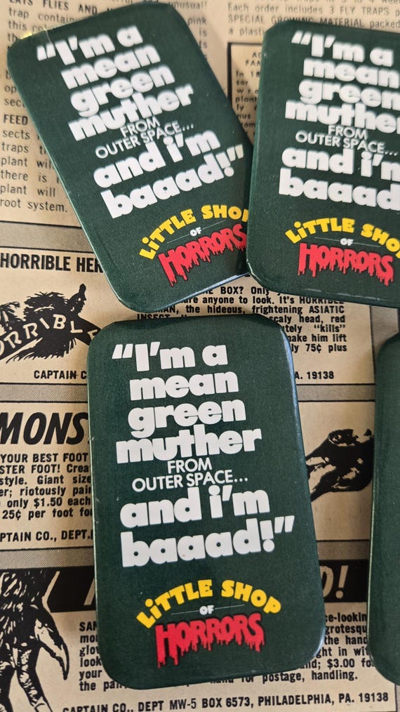 Vintage 1986 Little Shop Of Horrors Movie Promo Pinba… - Gem