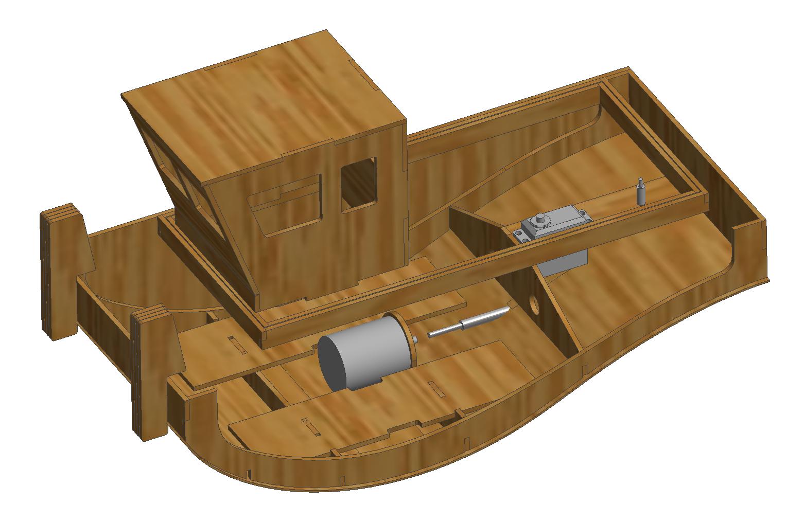 Beginner RC Boat Plan - Springer Tug Boat PDF + Lightburn Lasercut ...