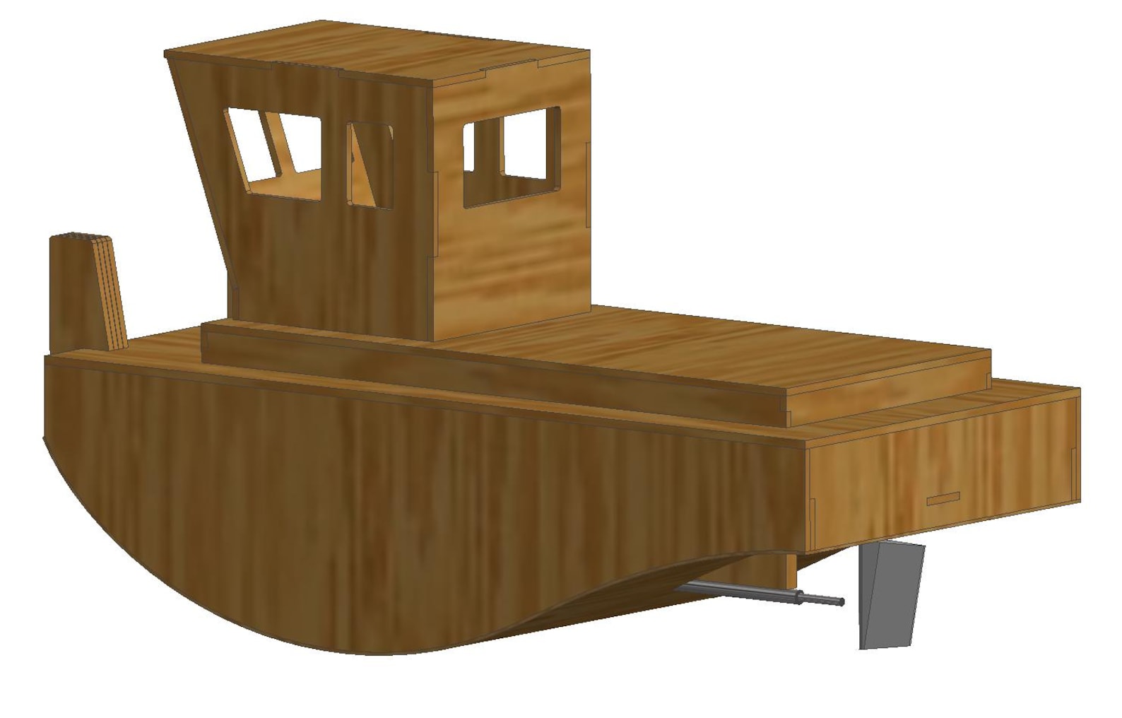 Beginner RC Boat Plan - Springer Tug Boat PDF + Lightburn Lasercut ...