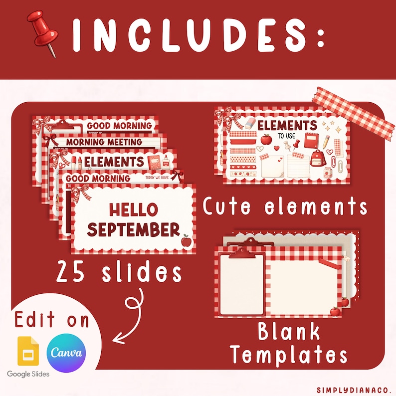 September Daily Slides Template, Cozy Fall Classroom Decor (editable in ...