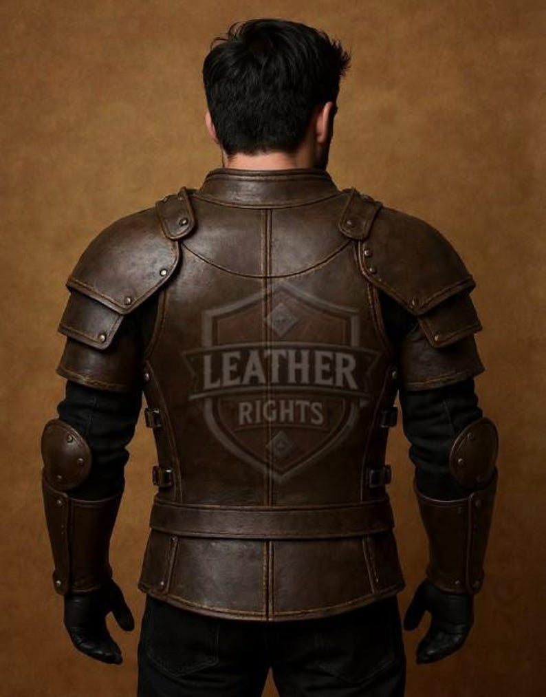 Men’s Cowhide Armor| Handmade Medieval Warrior Chest & Shoulder| LARP ...