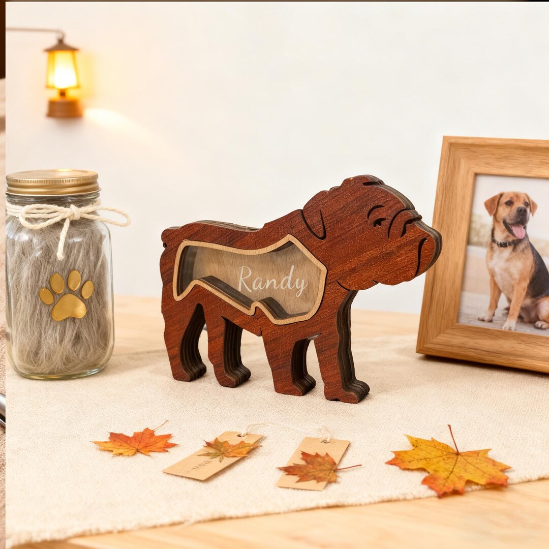 Personalized Wooden Pet Keepsake Box | Custom Dog or Cat Breed Memory ...