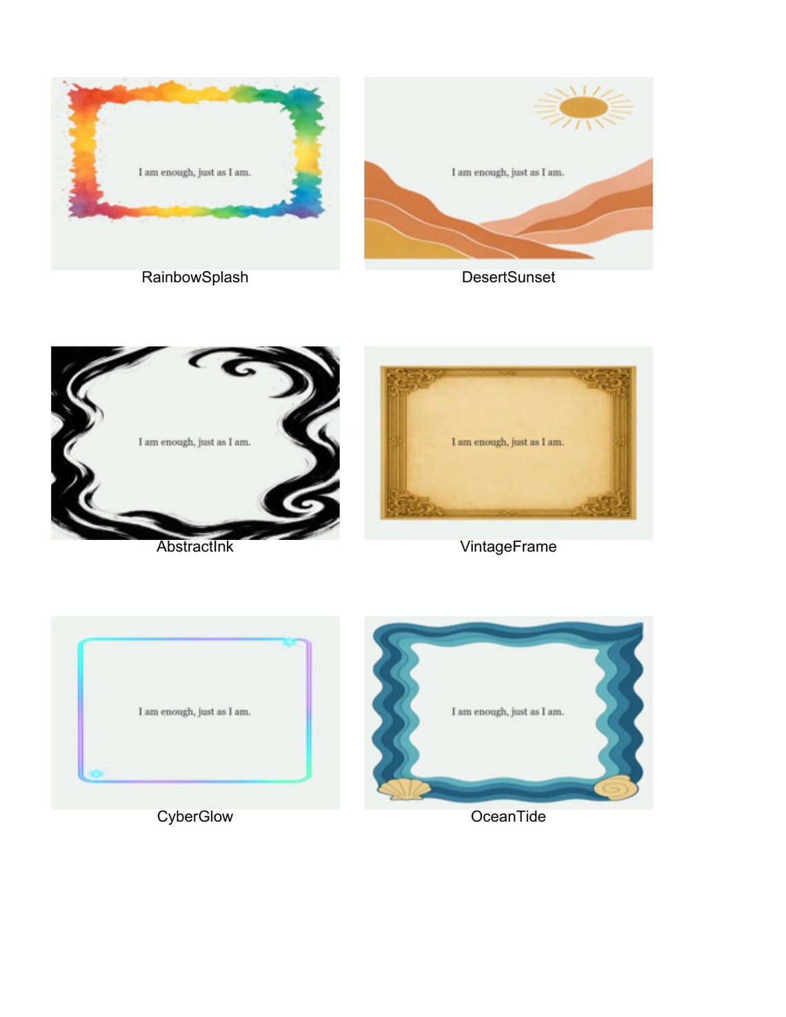 Mindful Moments: Soothing, Encouraging, Printable Affirmation Cards in ...