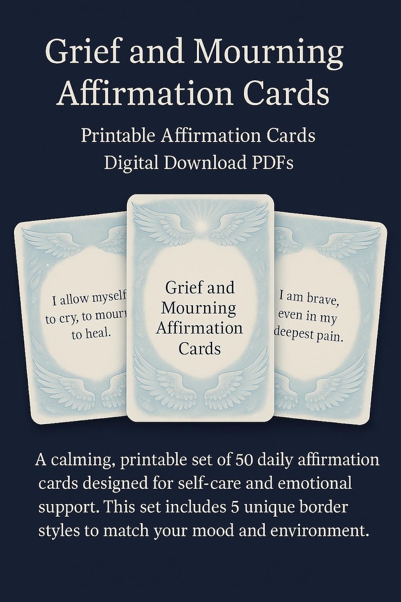 Grief & Mourning Printable Affirmation Cards | Soothing Comforting ...