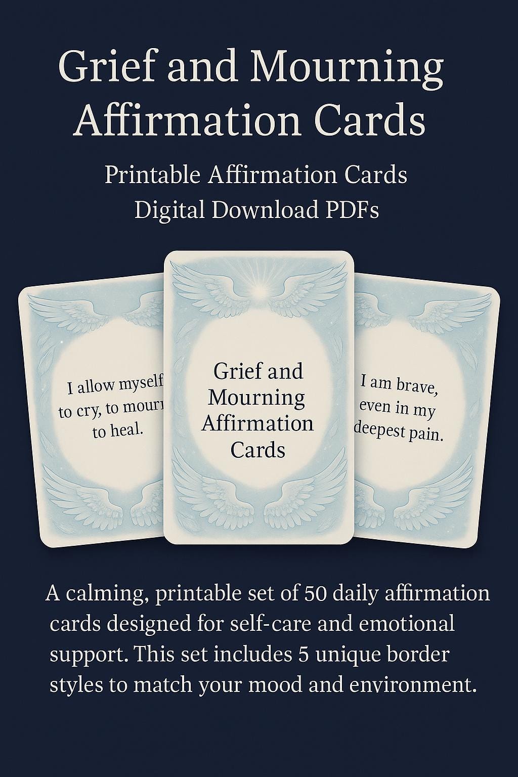 Grief & Mourning Printable Affirmation Cards | Soothing Comforting ...