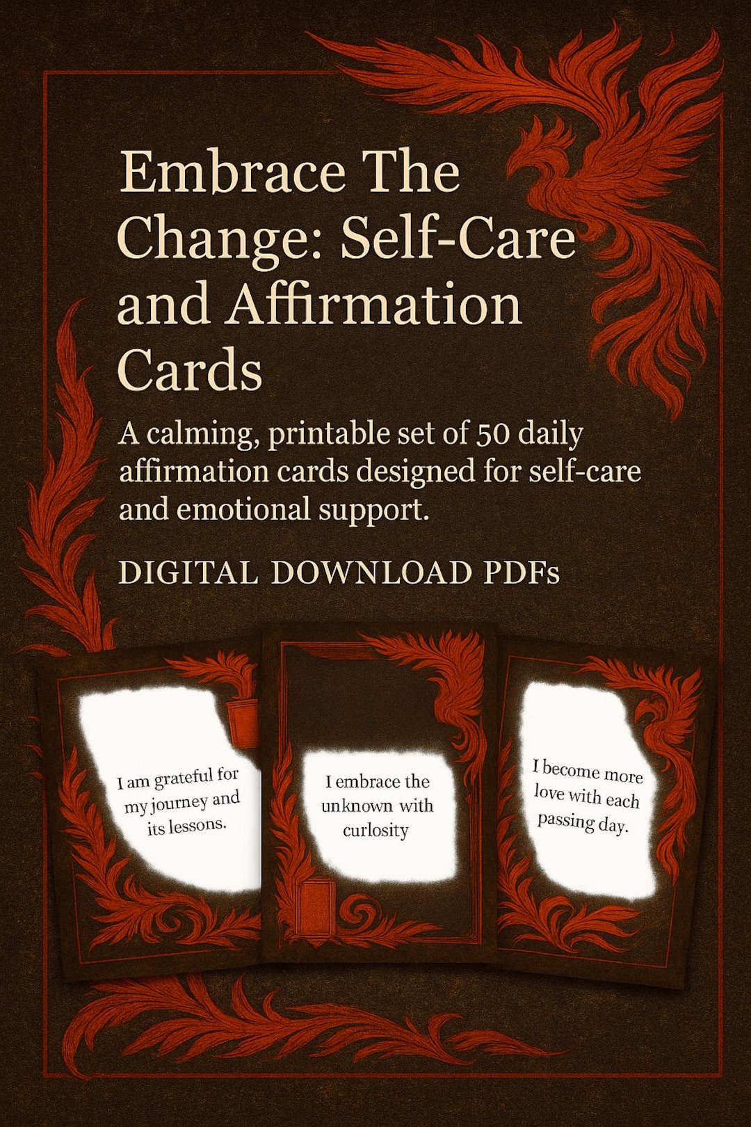 Empowering Self-care Affirmation Cards for Divorce and Breakup - Modern ...