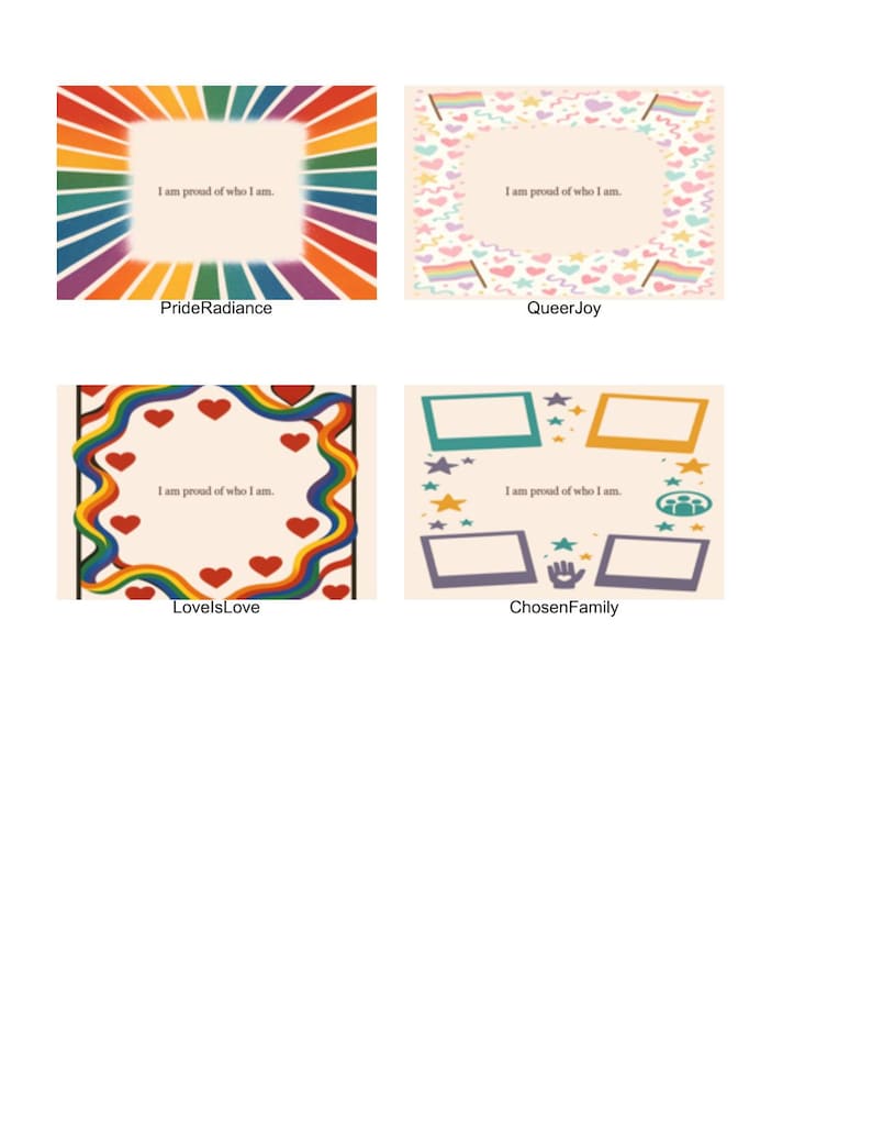 LGBTQ+ Affirmation Printable Cards, Self-care and Empowerment, Rustic ...