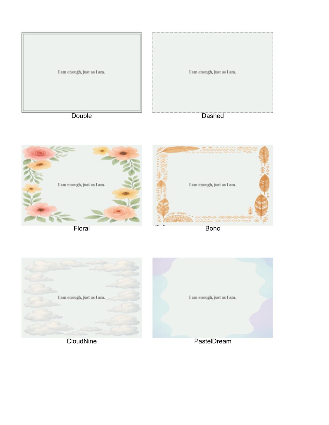 Mindful Moments: Soothing, Encouraging, Printable Affirmation Cards in ...