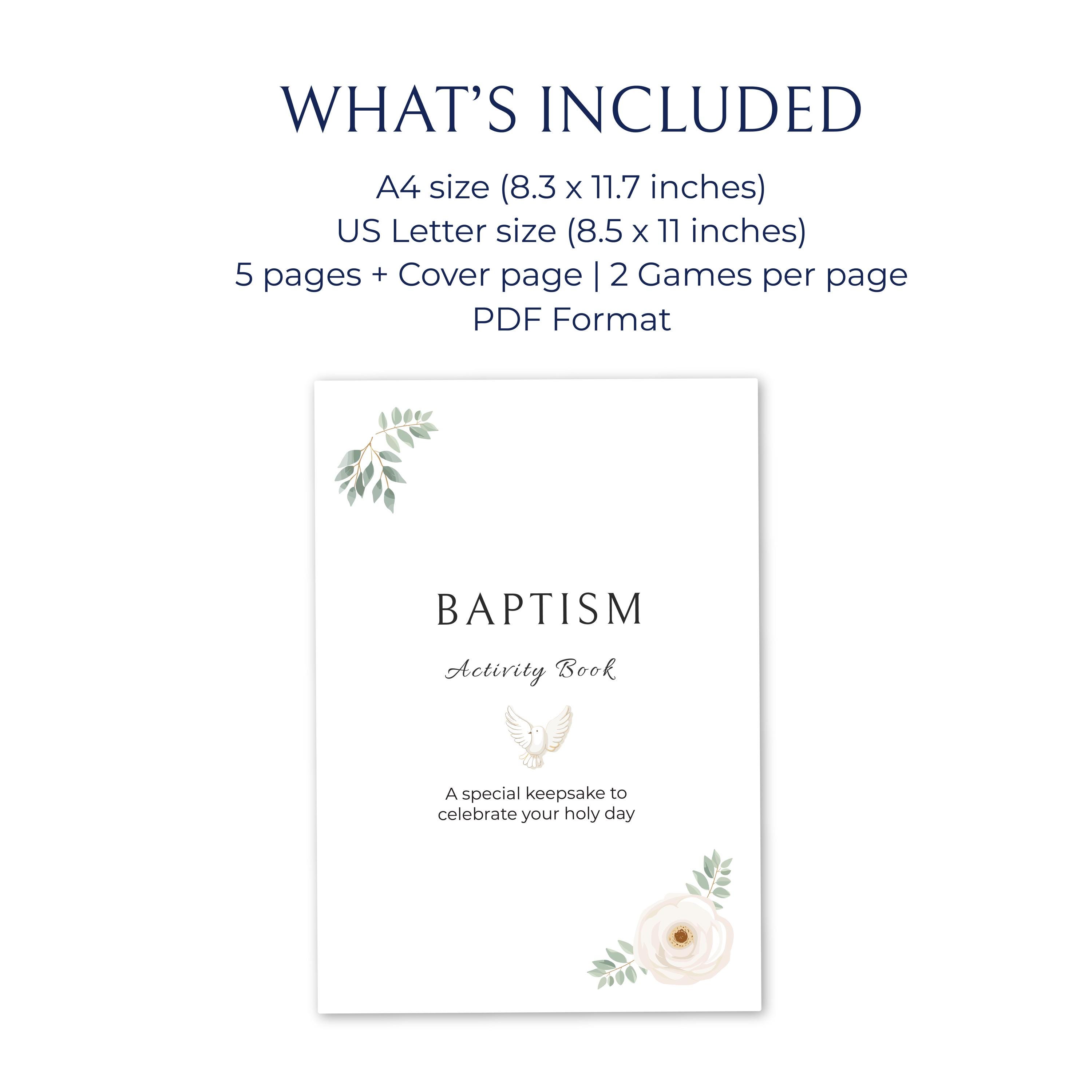 Baptism Games Printable Bundle: Christening Activity, Scrambled Words ...