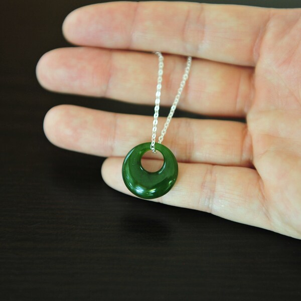 Jade Circle Pendant - Etsy