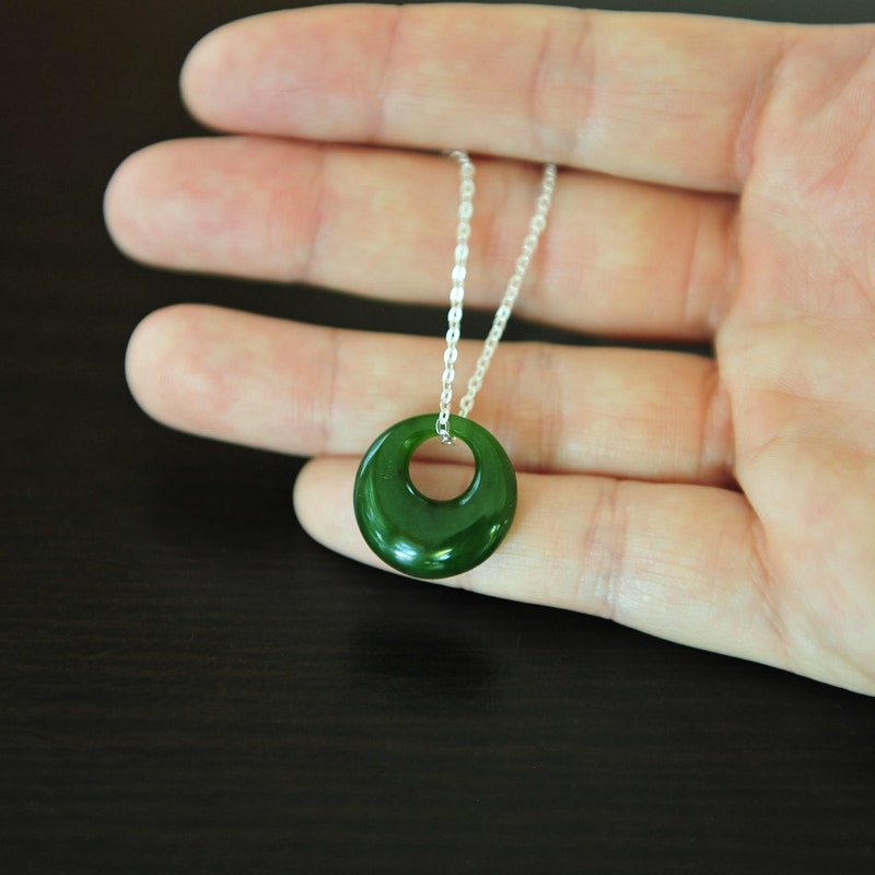 Jade Circle Pendant - Etsy
