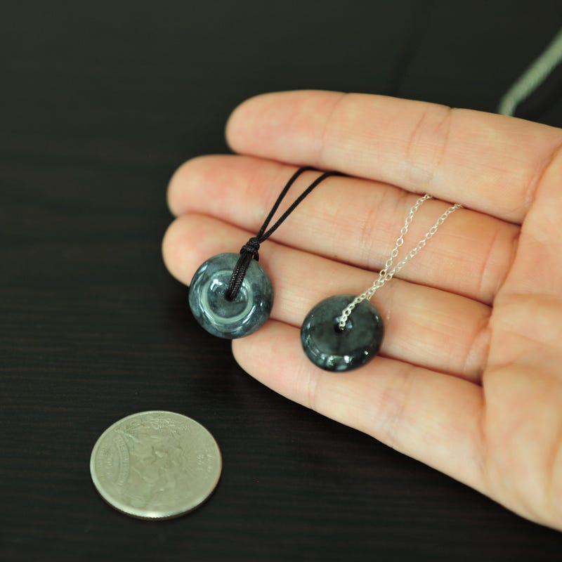 Black Jade Pendant 925 - Etsy