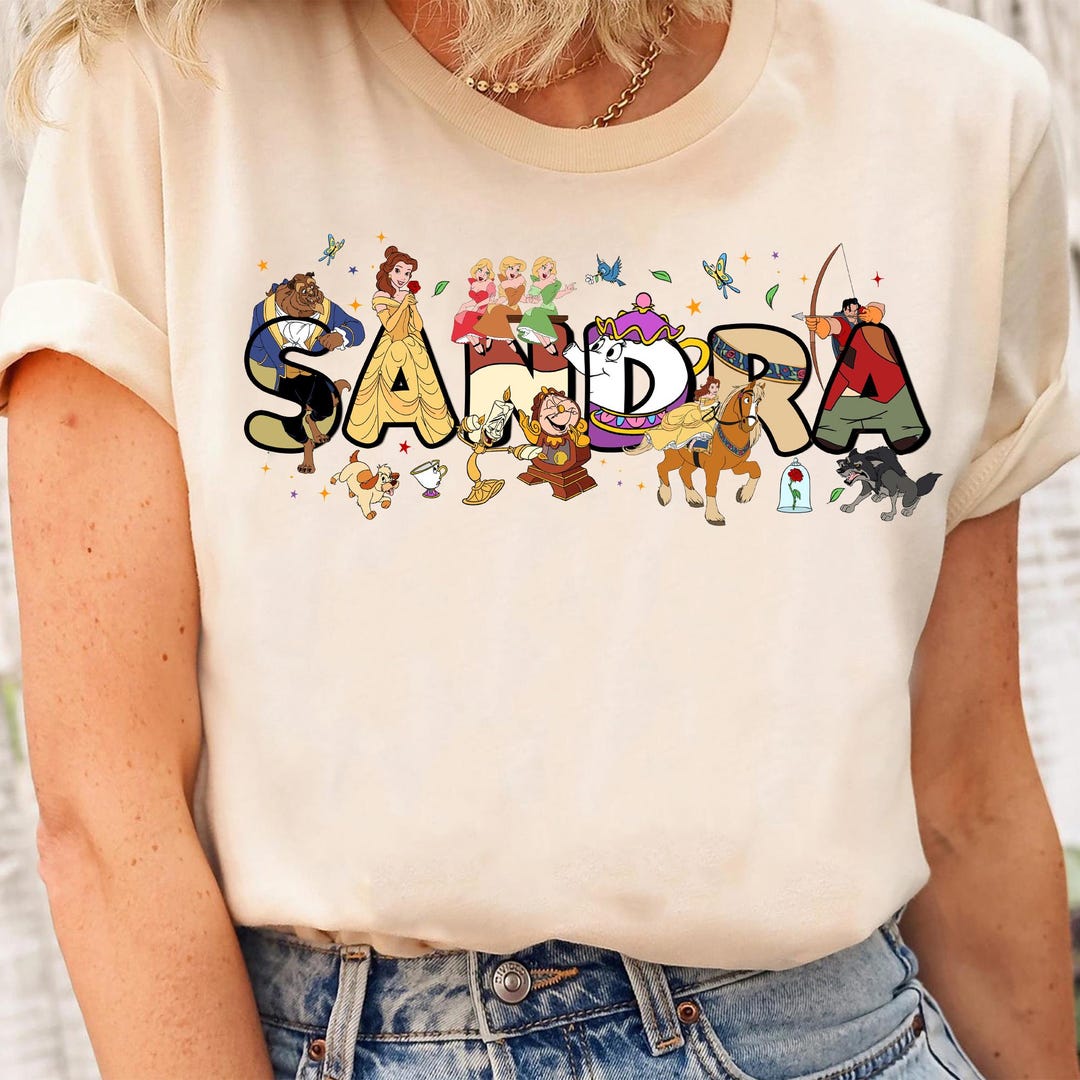 Personalized Disney Beauty and the Beast Shirt, Custom Boy Girl Name ...
