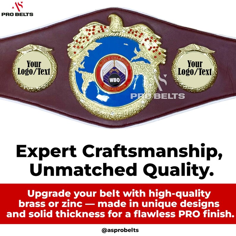 WBO World Boxing Championship Belt - Adult Size Replica With Custom ...