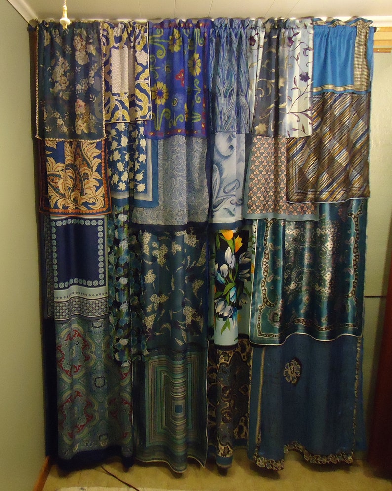 Shades of Blue 3 Gypsy, Boho Curtains 85 Long Bohemian Curtains, Gypsy ...