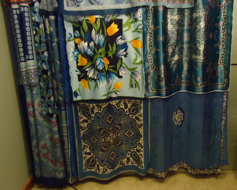 Shades of Blue 3 Gypsy, Boho Curtains 85 Long Bohemian Curtains, Gypsy ...