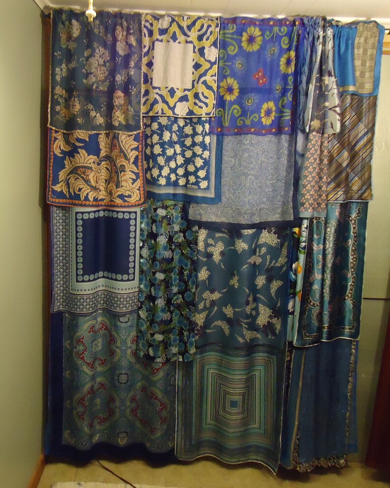 Shades of Blue 3 Gypsy, Boho Curtains 85 Long Bohemian Curtains, Gypsy ...