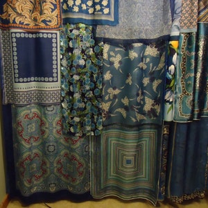 Shades of Blue 3 Gypsy, Boho Curtains 85 Long Bohemian Curtains, Gypsy ...