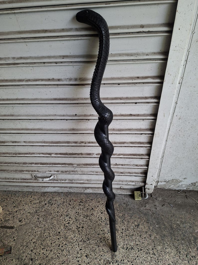 African Wooden Cobra Original Hiking Walking Stick,unisex Walking Stick ...