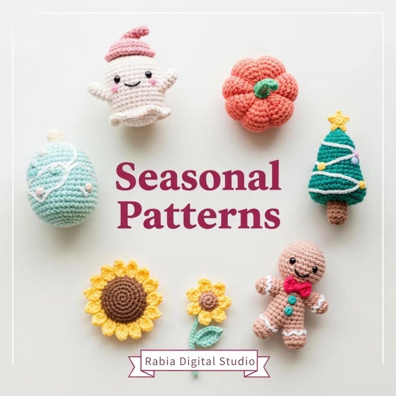 500+ Winter Crochet Printable Bundle | PDF Amigurumi & Ornament ...