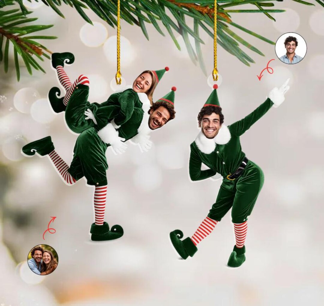 DIY Elf Yourself PNG Bundle, Christmas Photo Face Canva Template ...