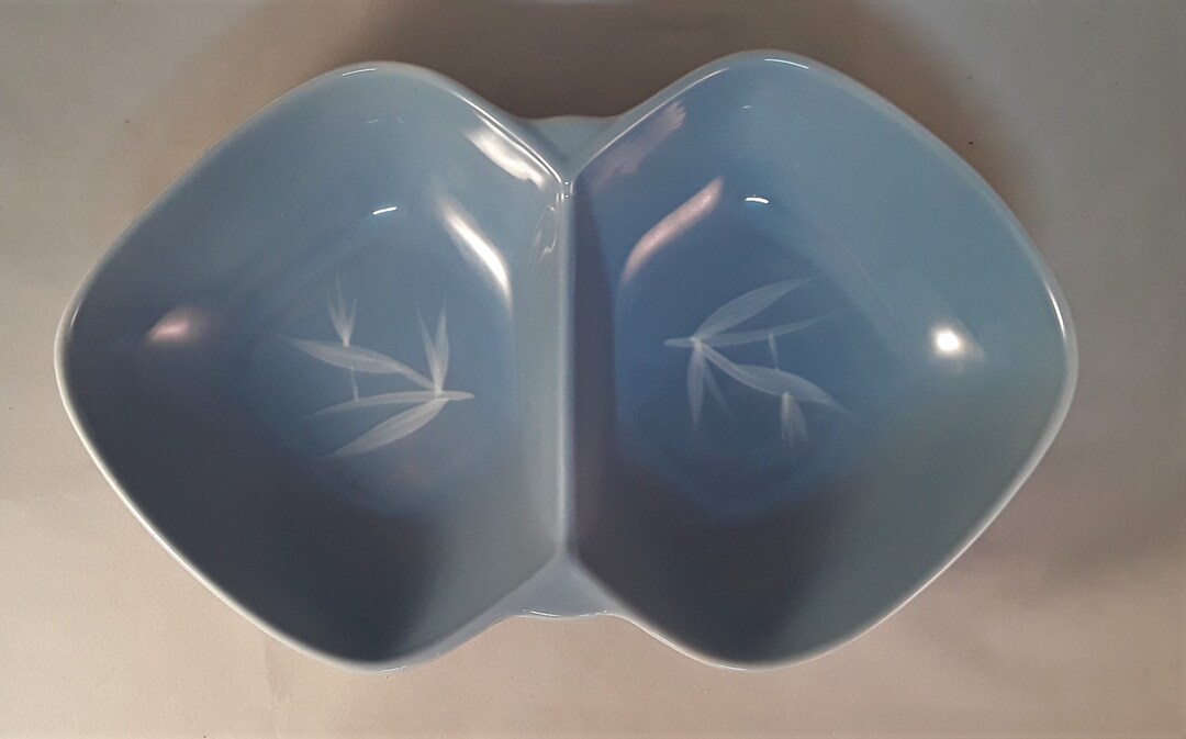 Vintage Winfield Divided Serving Bowl True Porcelain BLUE PACIFIC ...